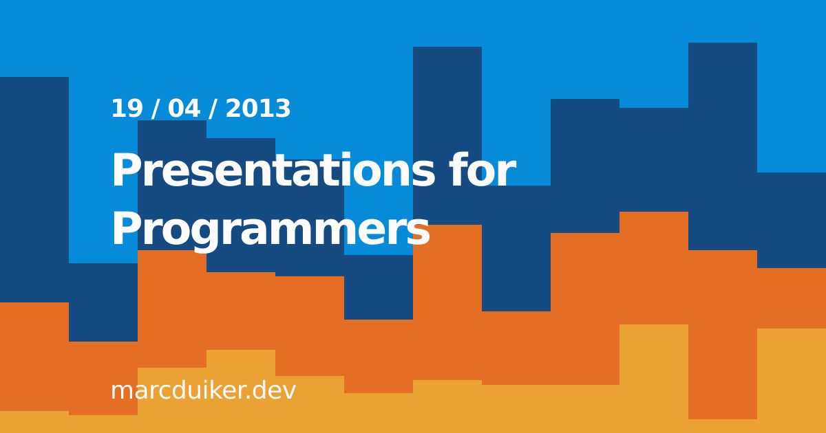 Presentations for Programmers