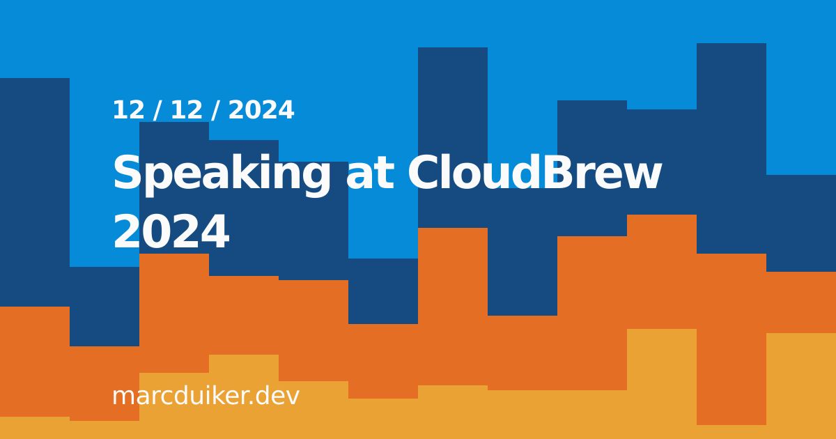 Speaking at CloudBrew 2024